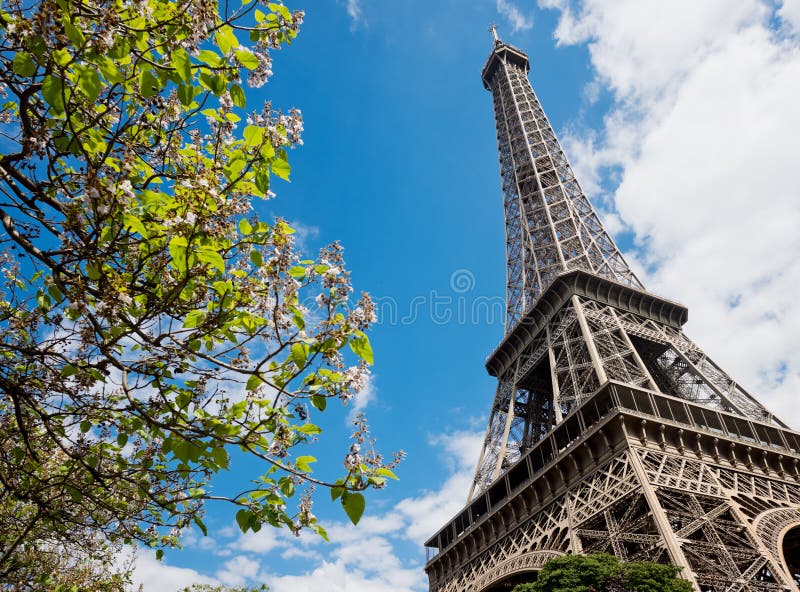 Famous Eiffel Tower in Paris Stock Photo - Image of paris, lake: 55474064