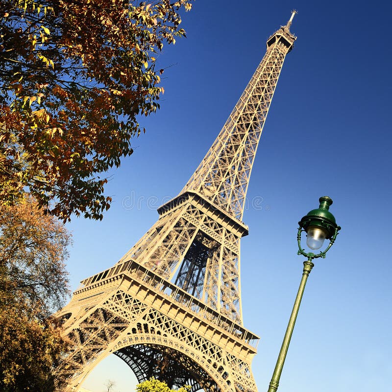 Famous Eiffel Tower and Trees in Paris Stock Image - Image of ...