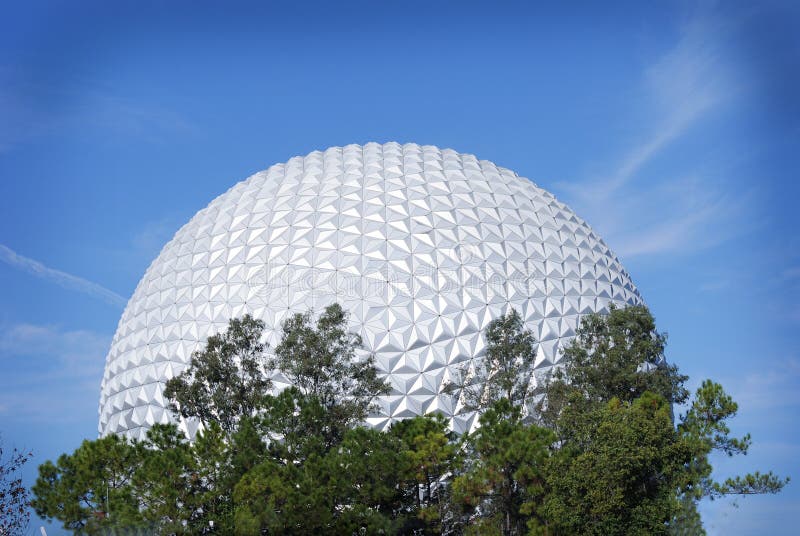 Epcot Ball And Monorail At Epcot Entrance Editorial Photo - Image of ...