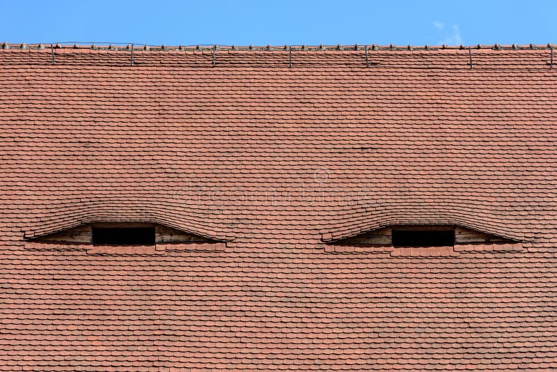 Famous Eyes. Roof with Eye-like Windows. Stock Image - Image of romania ...