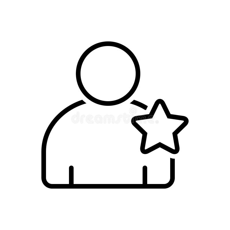 Black Line Icon for Famous, Most and Popular Stock Vector ...