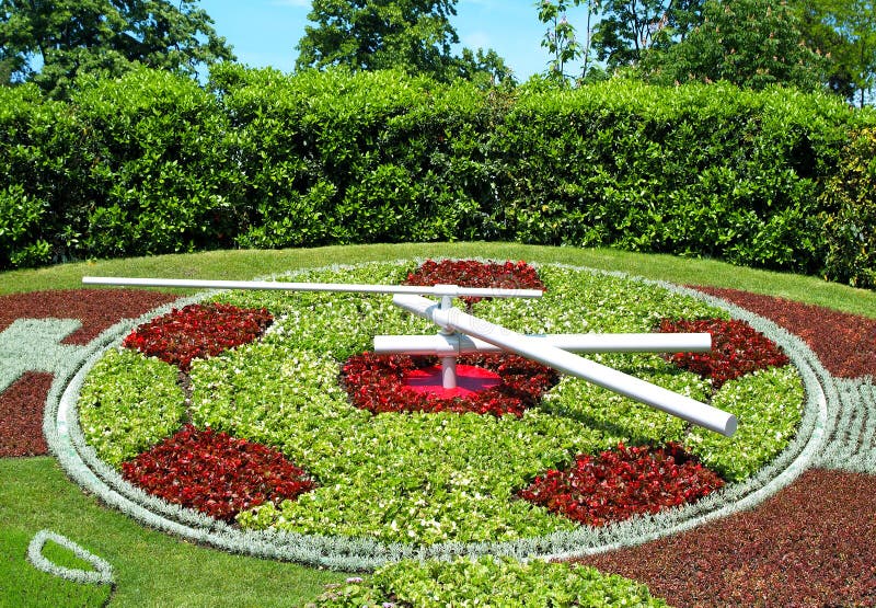 Famous Flowers Clock in Geneva Stock Photo - Image of floral, geneva ...