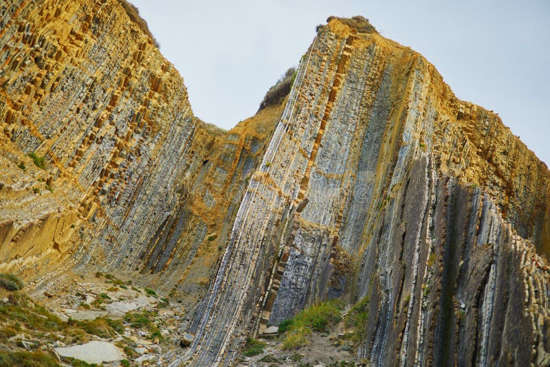 Famous Flysch of Zumaia, Basque Country, Spain Stock Photo - Image of ...