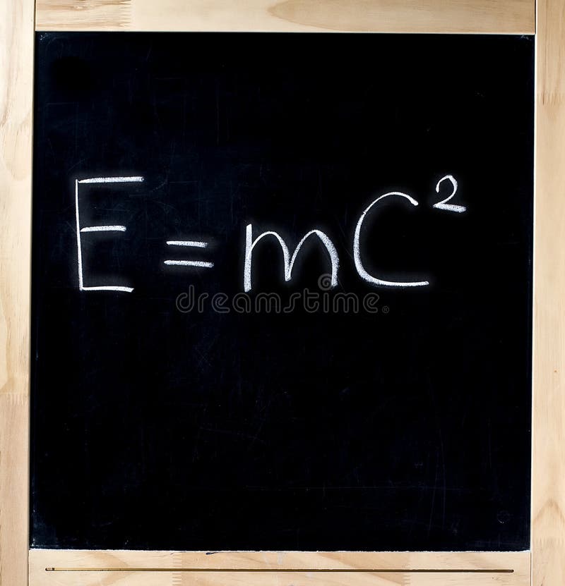 Famous Formula Einstein Handwritten Animation on Blackboard Stock Image ...