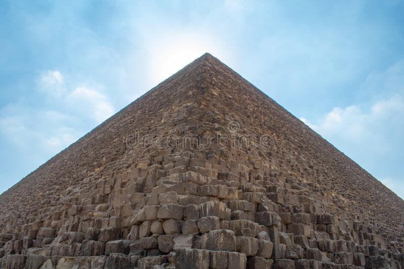 Famous Great Pyramids of Chephren and Cheops, Cairo, Egypt. Two of the ...