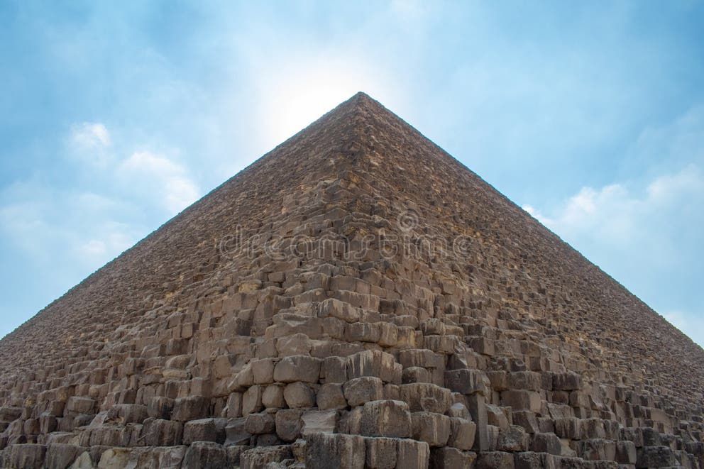 Famous Great Pyramids of Chephren and Cheops, Cairo, Egypt. Two of the ...