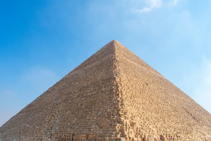 Famous Great Pyramids of Chephren and Cheops, Cairo, Egypt. Two of the ...