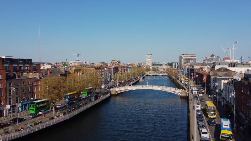 Famous Ha Penny Bridge in Dublin from Above Editorial Stock Photo ...