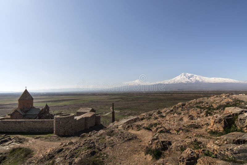 Famous Hor Virap Monastery with Ararat Mountain in Background. Armenia ...