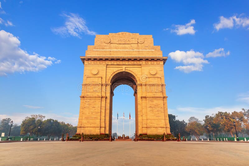 Famous India Gate, Landmark of Delhi, India Stock Image - Image of ...