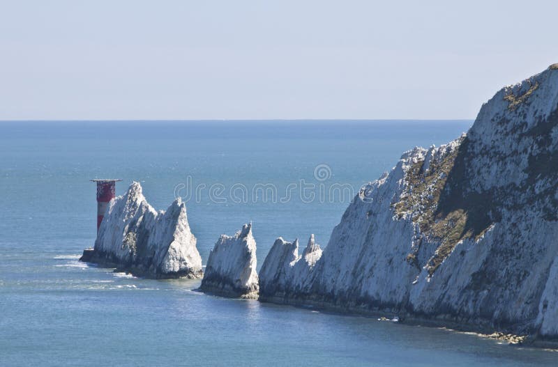 The Famous Isle of Wight Needles Stock Photo - Image of needles, europe ...