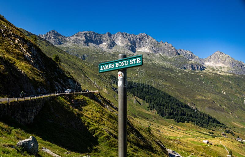 Famous James Bond Road At Furka Pass Realp Switzerland July 14 2022 Editorial Photo