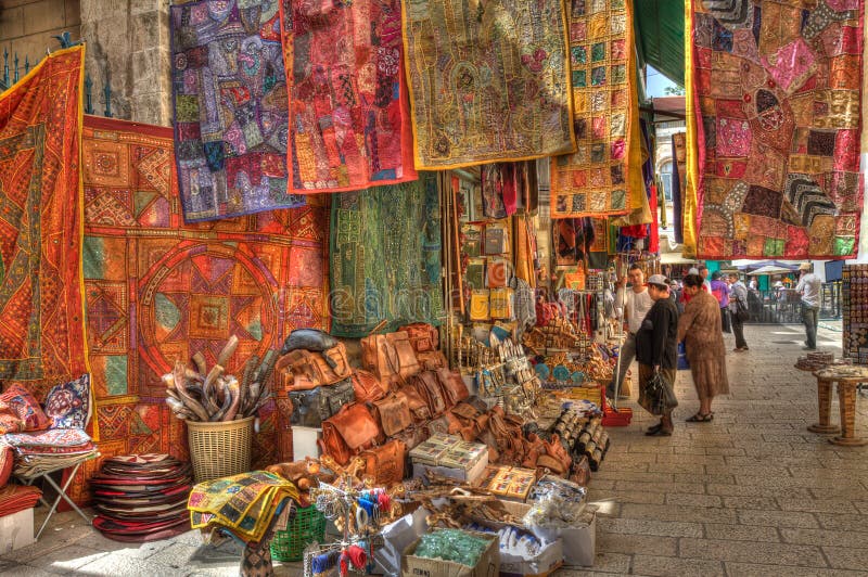 Famous Jerusalem market. editorial photo. Image of product - 18211811