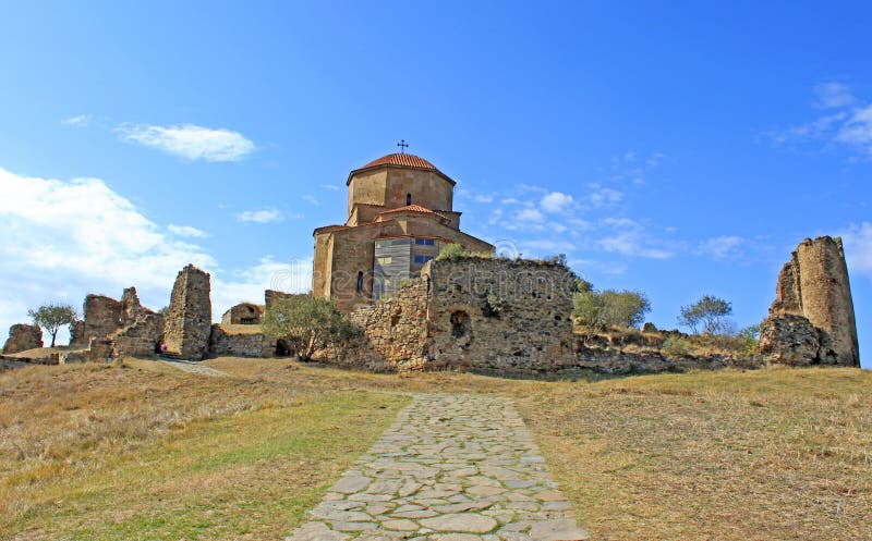 Famous Jvari church stock image. Image of monastery, arch - 23553301