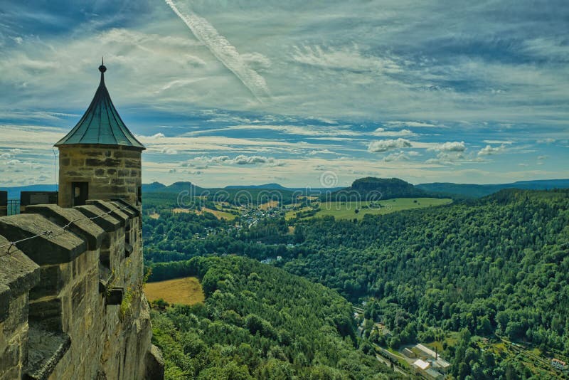 Koenigstein fortress stock image. Image of landscape - 267560917