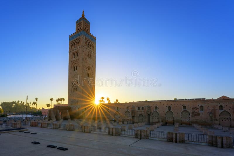 Famous Koutoubia Mosque, Marrakech Stock Photo - Image of koutoubia ...