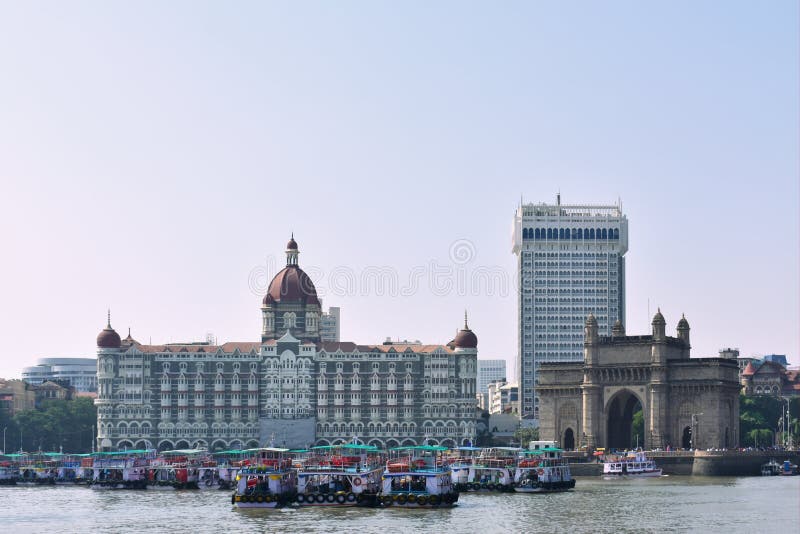Famous Landmark of Mumbai beside Ocean Stock Photo - Image of city ...