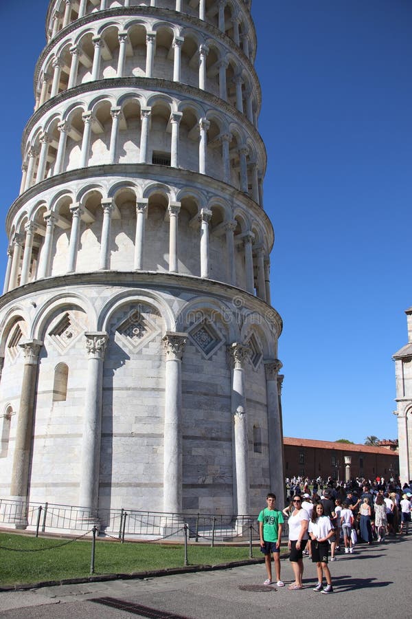 The Famous Leaning Tower in Pisa in Tuscany in Italy Editorial Image ...