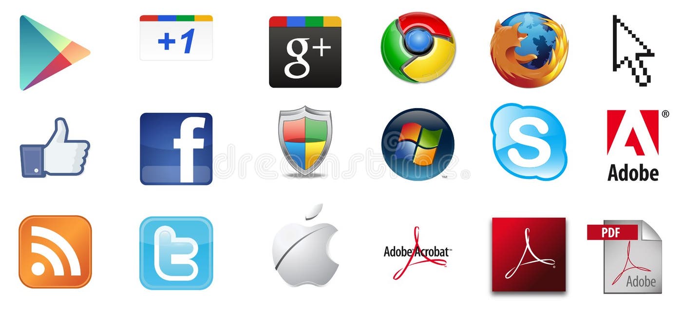Famous Internet Logos Stock Illustrations – 147 Famous Internet Logos ...