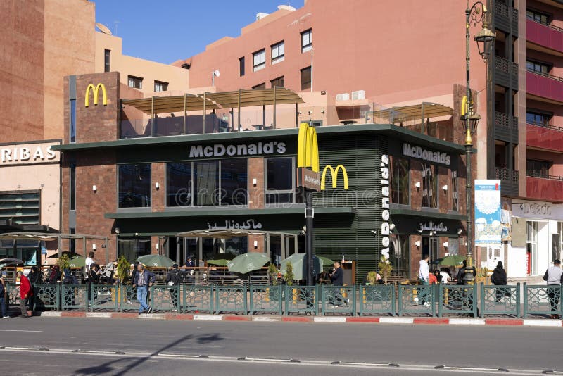 Famous Mac Donald`s Restaurant in Marrakech Editorial Stock Photo ...