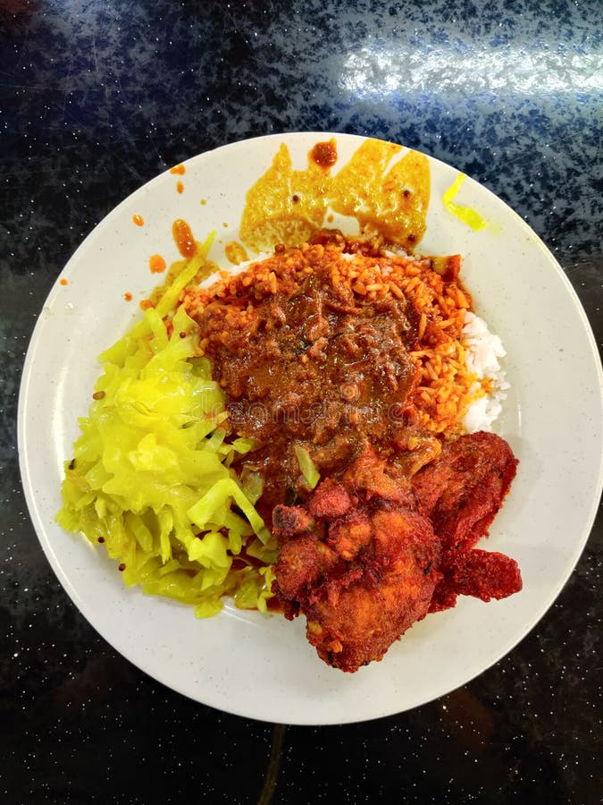Famous Malaysia Cuisine Called Nasi Kandar Stock Photo - Image of ...