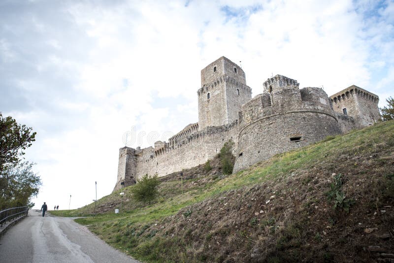 Famous Medieval Fortress in Assisi Italy Stock Photo - Image of travel ...