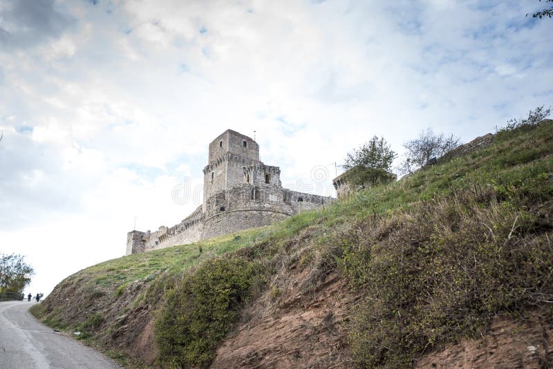 Famous Medieval Fortress in Assisi Italy Stock Photo - Image of ...