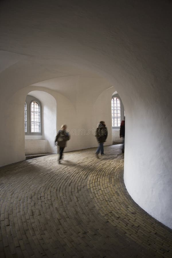 Famous Medieval Round Tower, Copenhagen Stock Image - Image of open ...