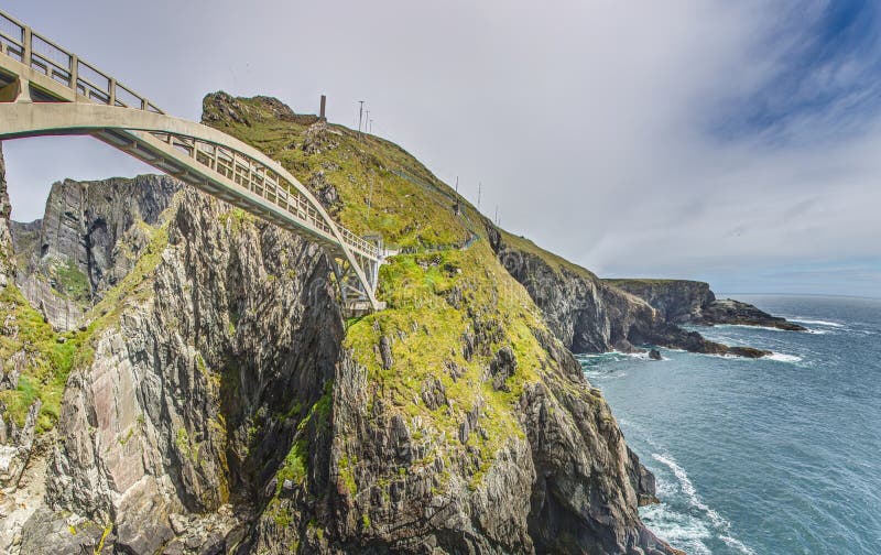 The Famous Mizen Head Bridge Spanning Rocky Cliffs Above the Atlantic ...