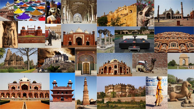 FAMOUS MONUMENTS in COLLAGE Editorial Photography - Image of historical ...