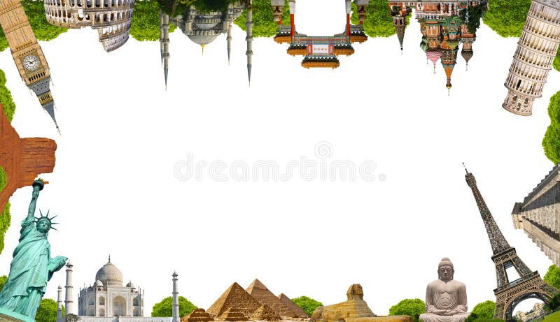 Famous Monuments of the World Stock Illustration - Illustration of ...