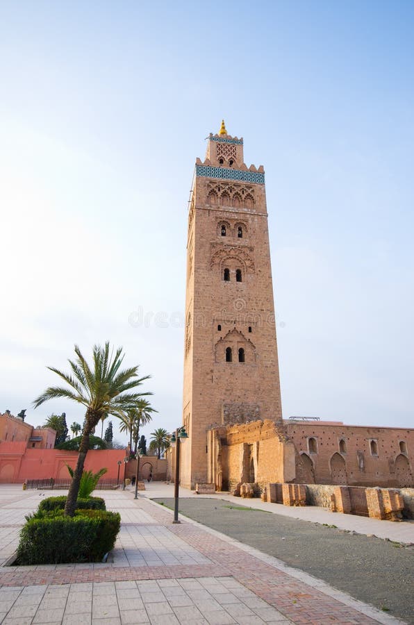 Famous Mosque of Marrakech - Morocco Stock Photo - Image of marrakesh ...