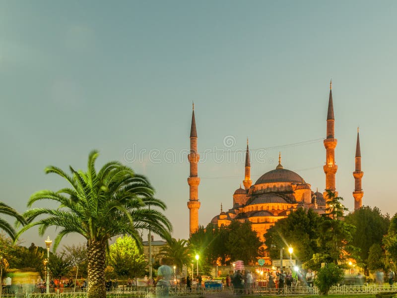 The Famous Mosque in Turkish City of Istanbul Stock Photo - Image of ...