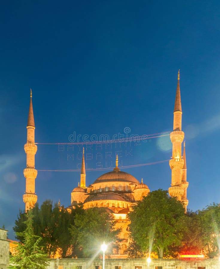 The Famous Mosque in Turkish City of Istanbul Stock Image - Image of ...