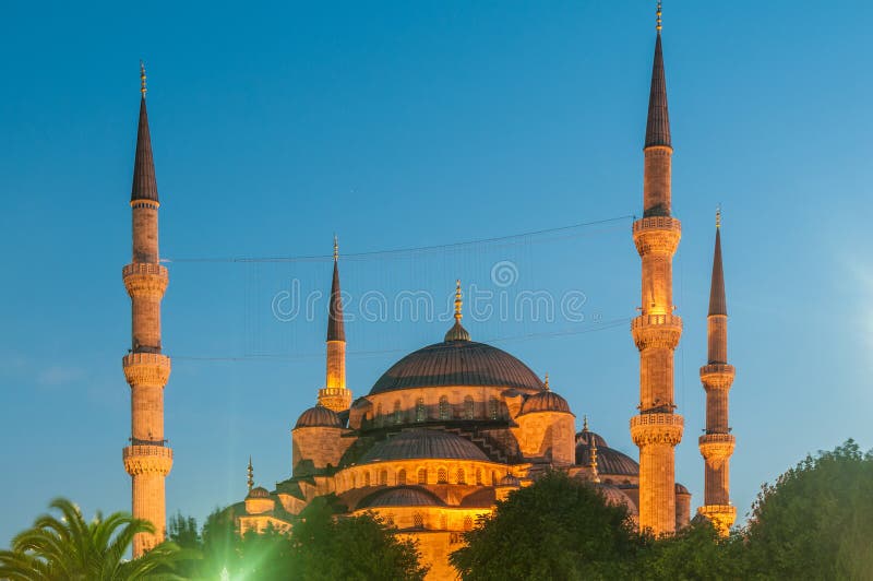 The Famous Mosque in Turkish City of Istanbul Stock Photo - Image of ...