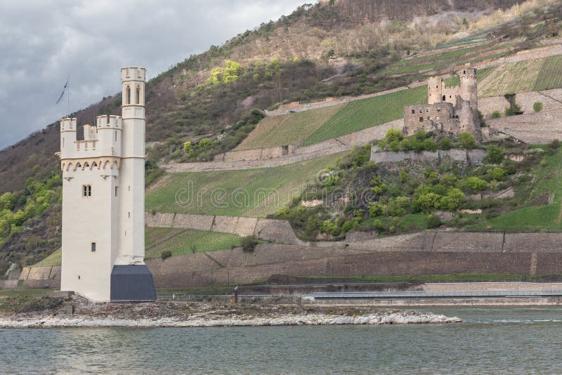 Famous Mouse Tower Bingen Germany Stock Image - Image of mauseturm ...