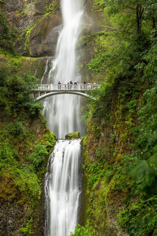 Famous Multnomah Falls in Columbia River Gorge, Oregon Stock Photo ...