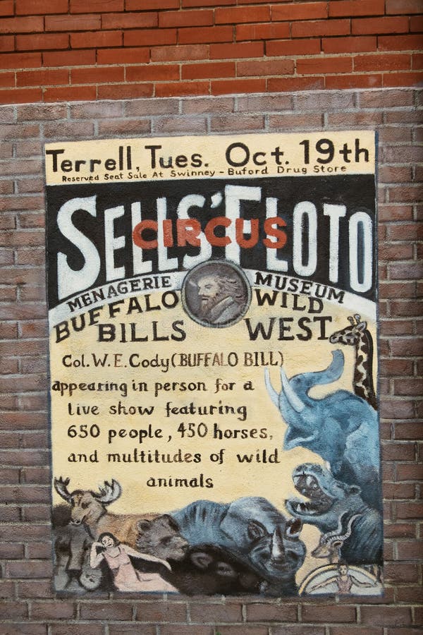 Famous Murals of Terrell, Texas Editorial Photo - Image of bill ...