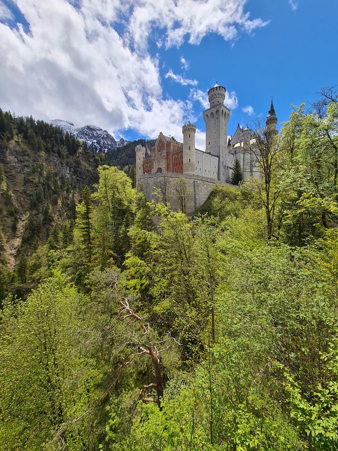Famous Neuschwanstein Castle in Bavaria, Germany, Fall Stock Image ...