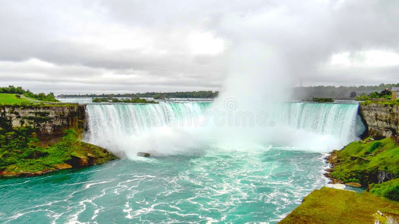 Famous Niagara Waterfall in Canada Stock Image - Image of white ...