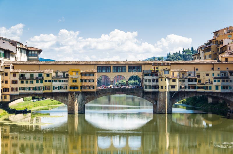 Famous Old Bridge in Florence, Italy Stock Photo - Image of historical ...