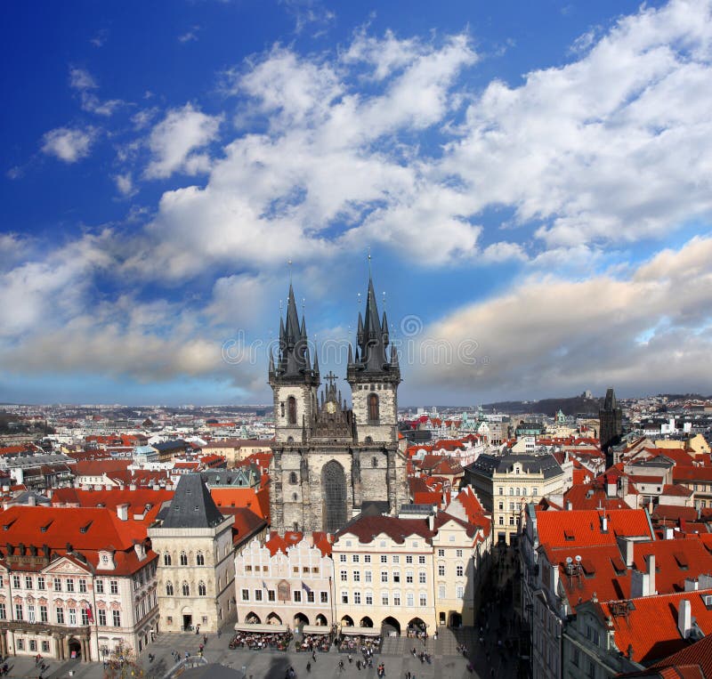 Famous Old Prague in Czech Republic Stock Image - Image of history ...