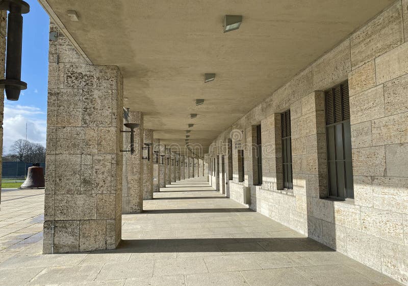 Corridor Around Olympic Stadium Editorial Stock Image - Image of ...