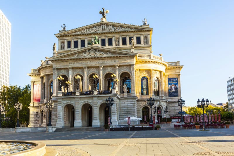 Famous Opera House in Frankfurt, Editorial Photo - Image of lucae ...