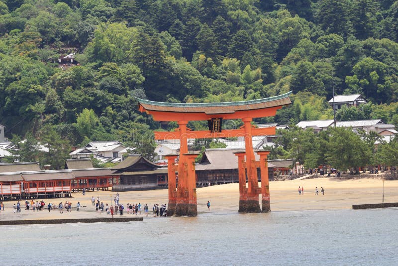 The Famous Orange Floating Shinto Gate Editorial Stock Image - Image of ...