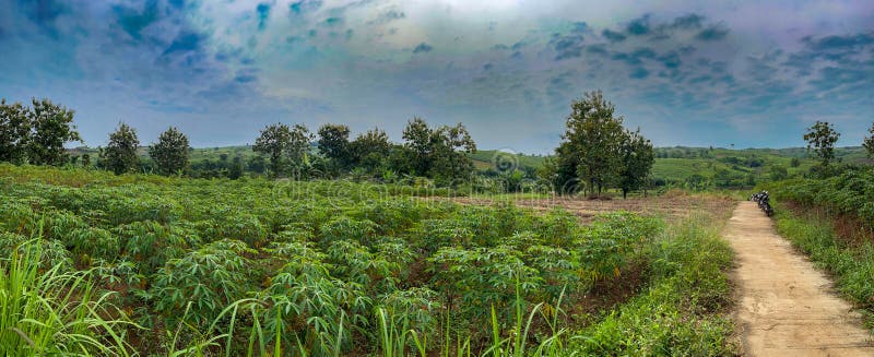 Famous Panoramic Farm Landscape Cloudy Sky Stock Image - Image of grass ...
