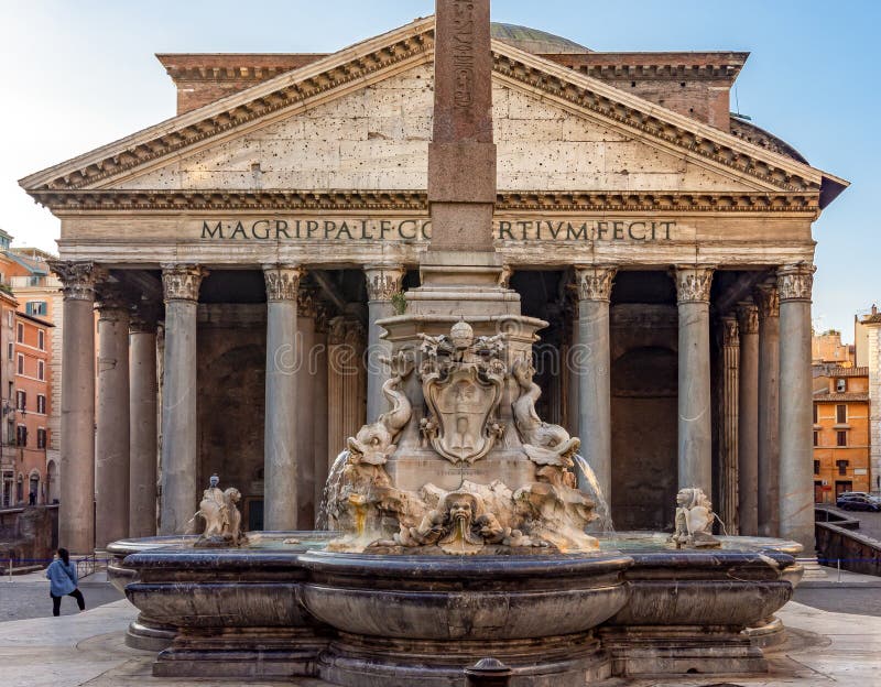 Famous Pantheon Building in Rome, Italy Editorial Photography - Image ...