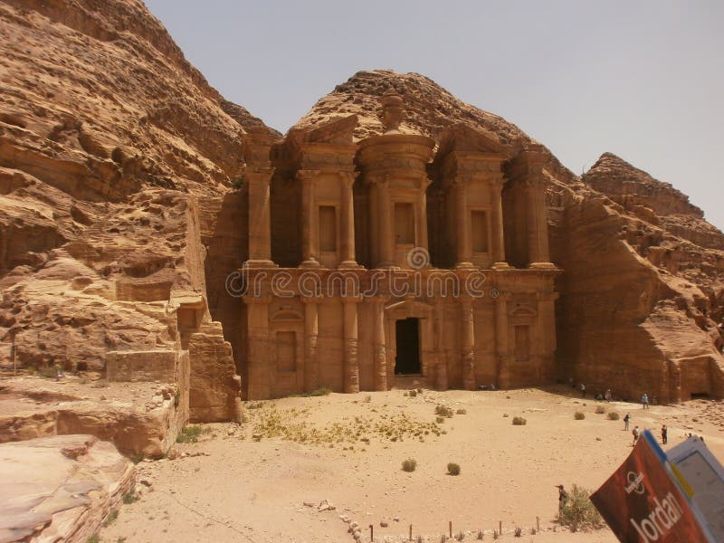 Famous Petra Archaeological Site in Jordan with Visitors Stock Image ...