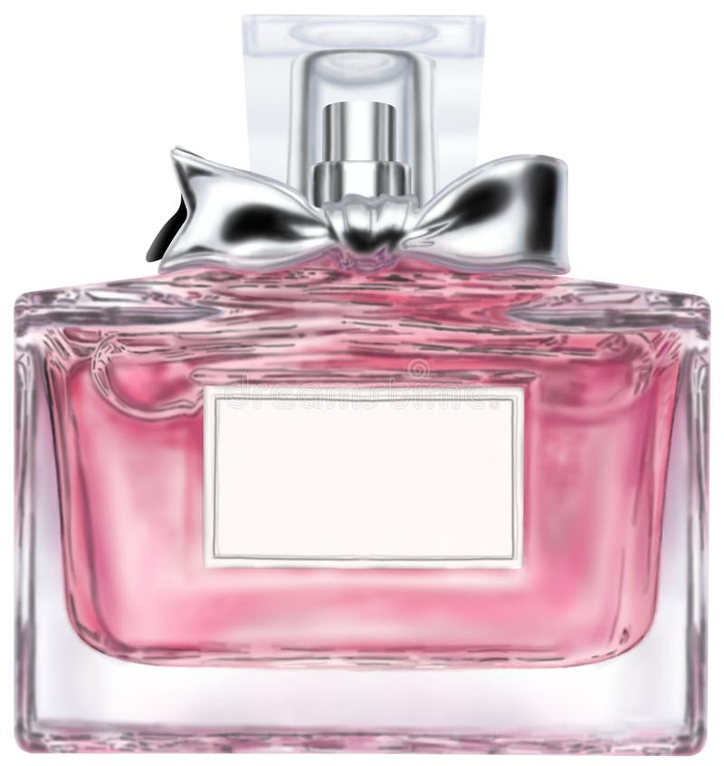 Famous Pink Perfume with a Bow Stock Image - Illustration of purple ...