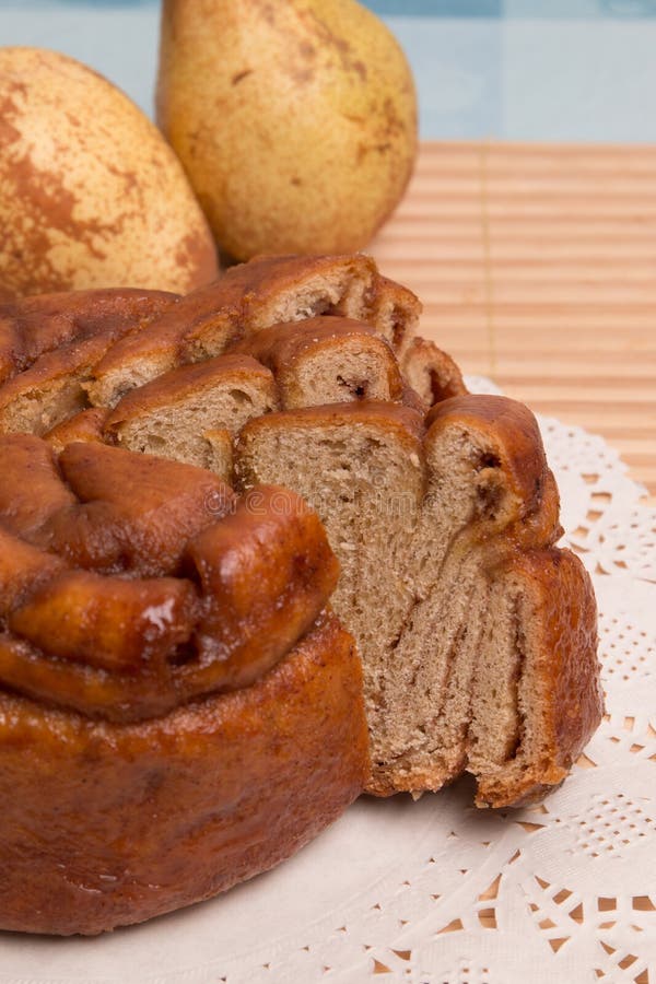 Famous Portuguese Folar Cake Stock Photo - Image of pears, season ...